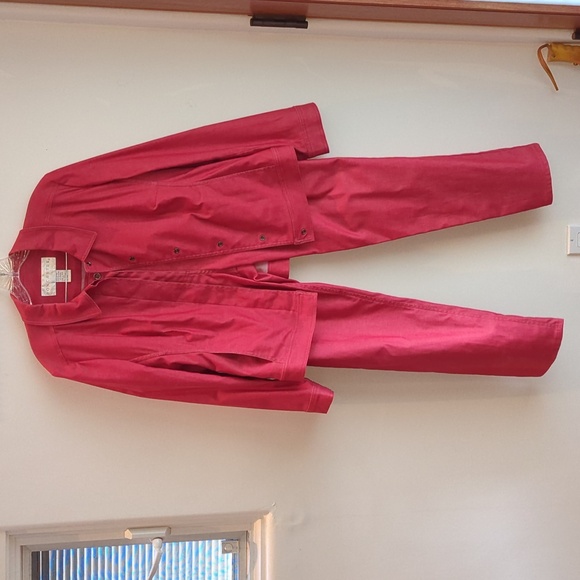 Doncaster | Jeans | Vintage Doncaster Red Denim 2 Piece Outfit Jacket ...